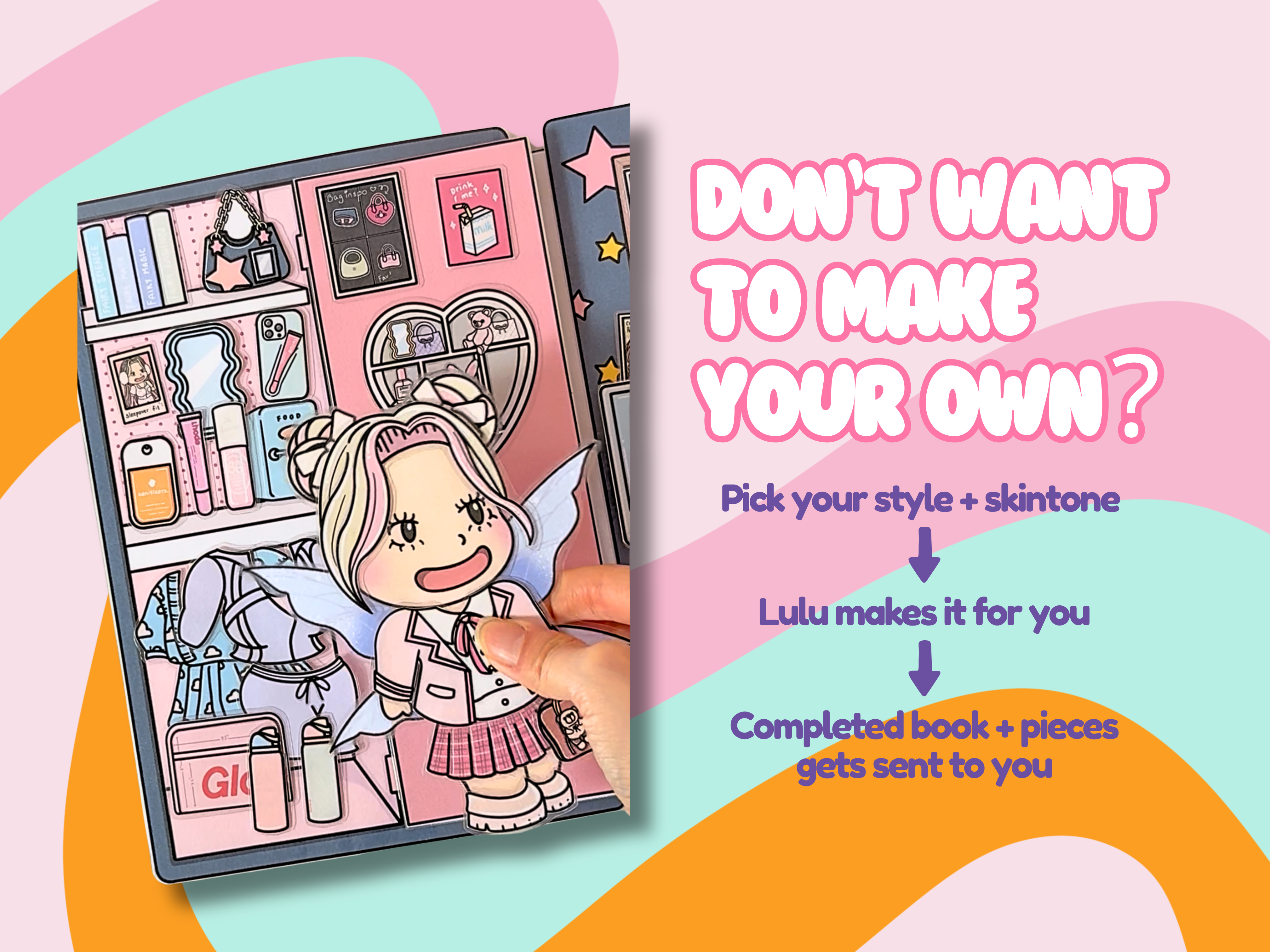 Premade Paper Doll Book Kits – Lulu Paper Dolls