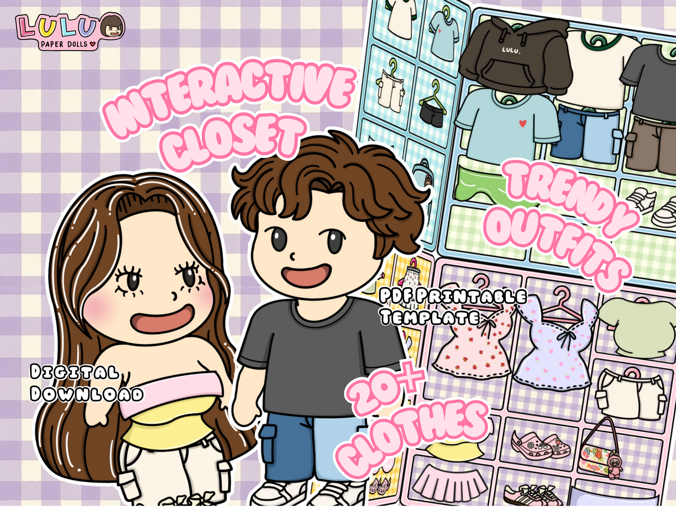 Family House Printable Template (Digital PDF Only) – Lulu Paper Dolls