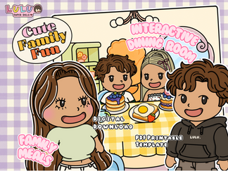 Family House Printable Template (Digital PDF Only) – Lulu Paper Dolls